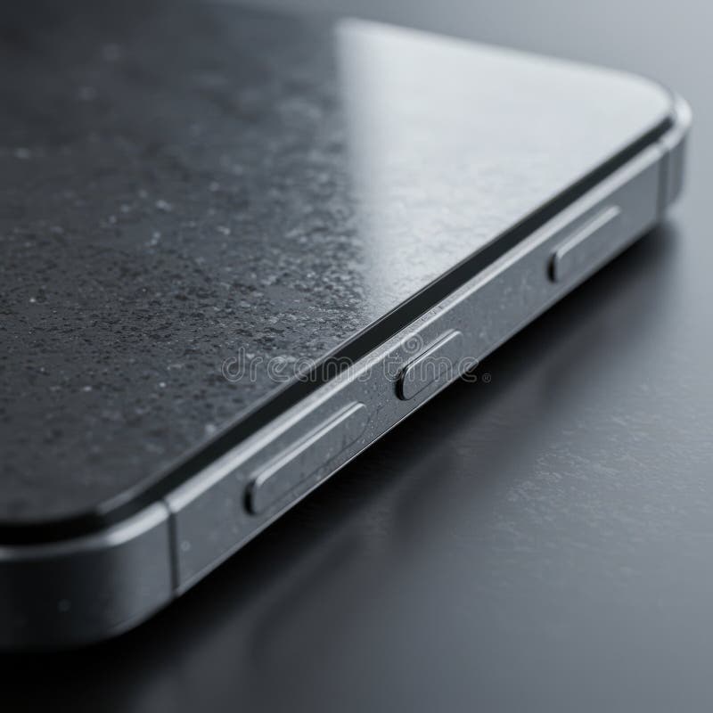 Close-up of Sleek Modern Smartphone with Textured Surface and Metallic ...
