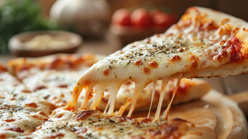 A Close Up of a Slice Being Taken from the Pizza, AI Stock Photo ...