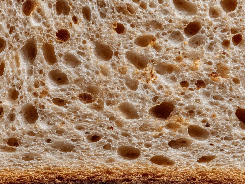 Close Up of a Slice of Bread. Whole Grain Bread Texture. Stock ...
