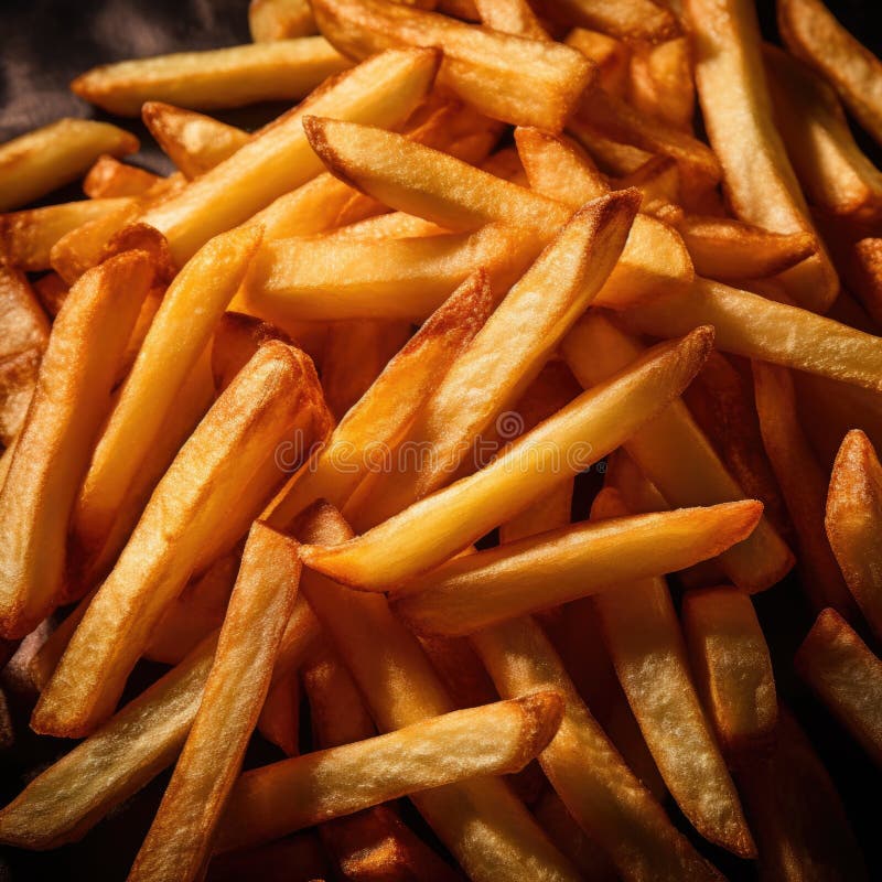 Close Up of Slice Fries Chips Stock Illustration - Illustration of ...