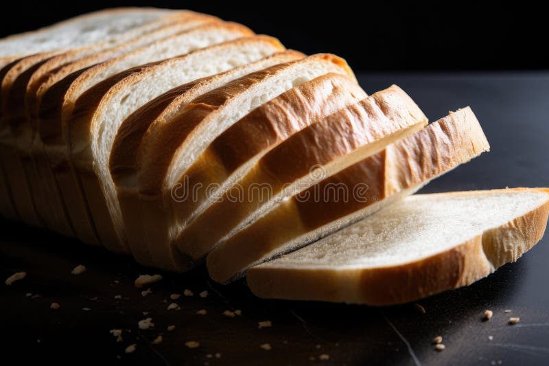 Close-up of Sliced Bread, with Perfectly Straight and Even Cuts Stock ...