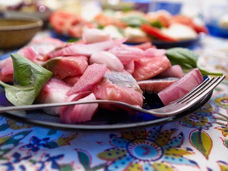 Close Up of Sliced Fresh Herring Fillets Stock Photo - Image of herring ...