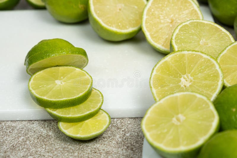 Close Up Sliced Fresh Lime Fruit. Stock Photo - Image of eating, detox ...