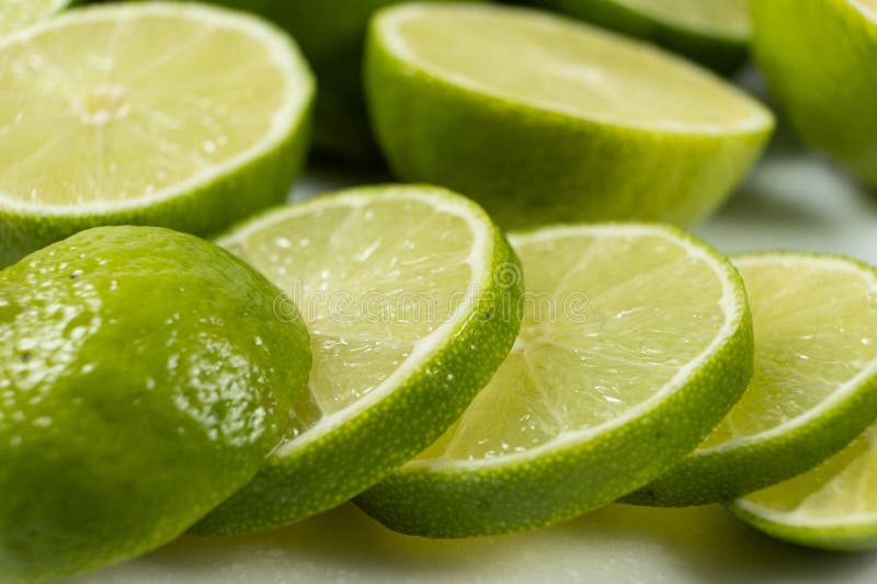 Close Up Sliced Fresh Lime Fruit. Stock Image - Image of organic ...