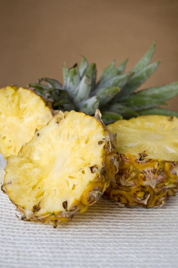 Freshly Cut Pinapple Pieces Stock Photo - Image of pineapple, food ...
