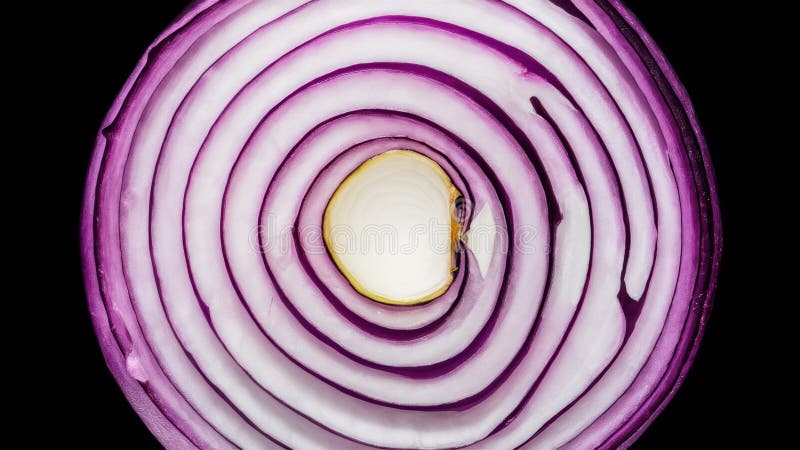 A Close Up of a Sliced Onion with the Center Cut Out, AI Stock Image ...