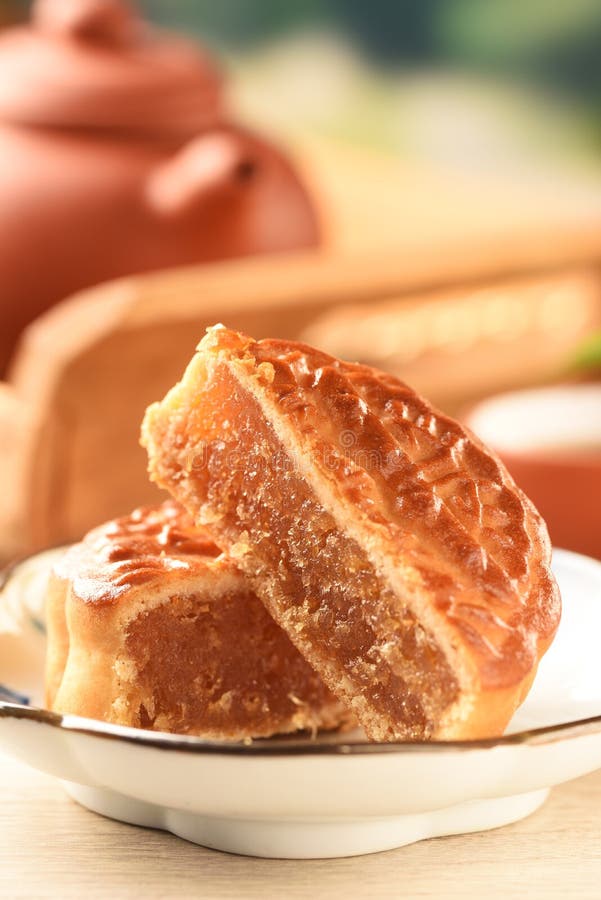 Pineapple moon cake stock image. Image of teacup, moon - 126773283
