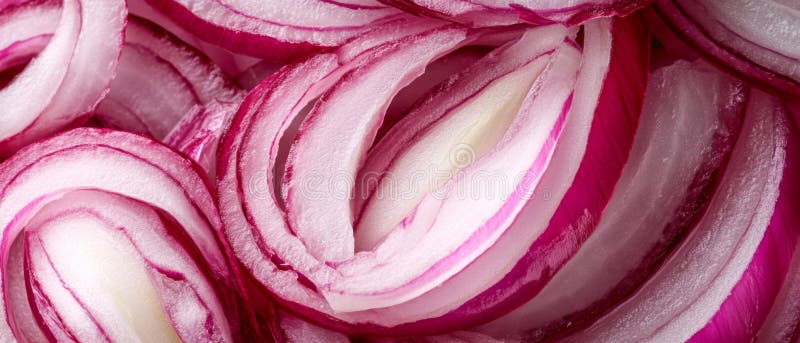 Close-up of Sliced Red Onion Showing Layers and Texture Stock ...