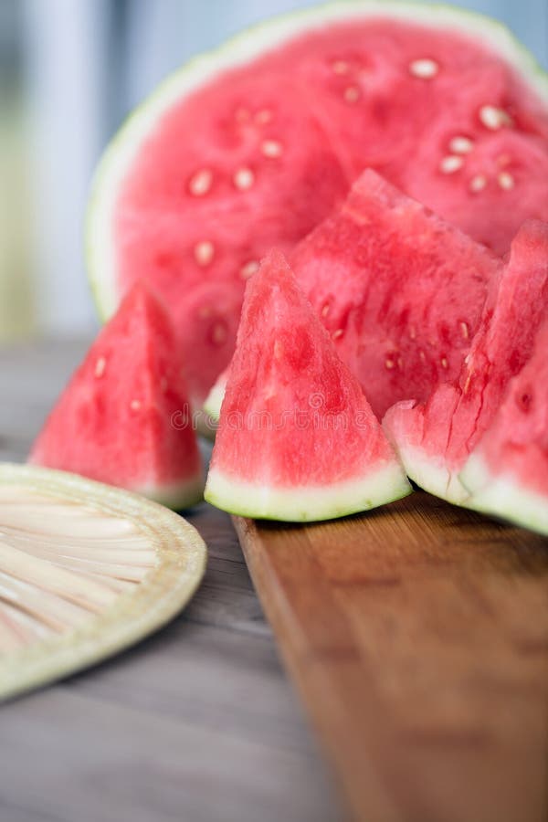 Close Up of Sliced Watermelon Stock Image - Image of ripe, summer ...