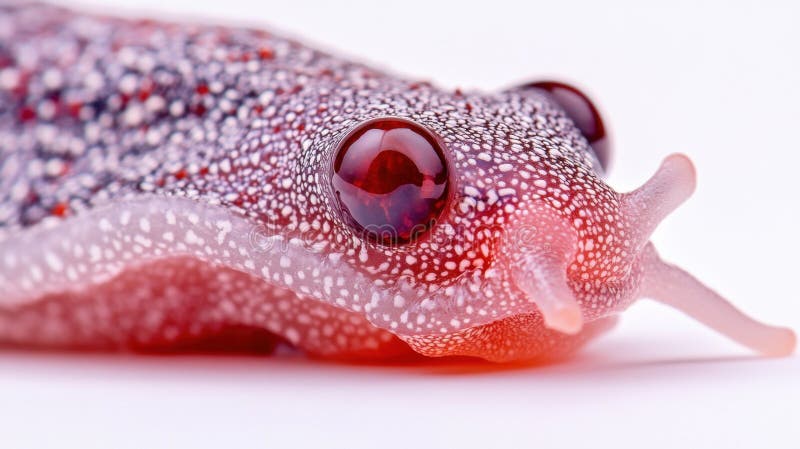 A Close Up of a Slug with a Red Eye Stock Illustration - Illustration ...
