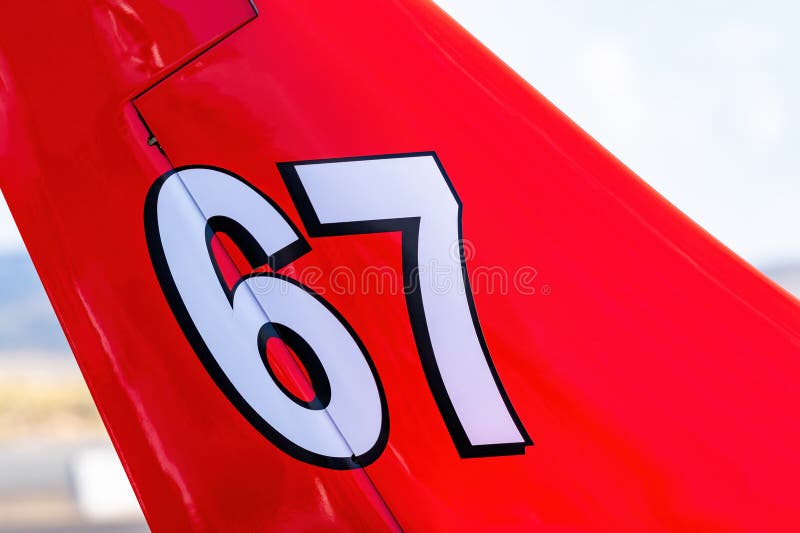 Close Up of a Small Airplane Tail Number Stock Image - Image of 2023 ...