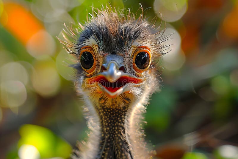 A Close Up of a Small Bird with Its Mouth Open Stock Photo - Image of ...