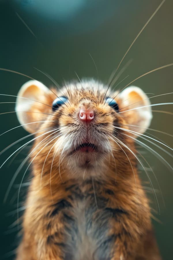 A Close Up of a Small Brown Mouse with Its Mouth Open. Generative AI ...