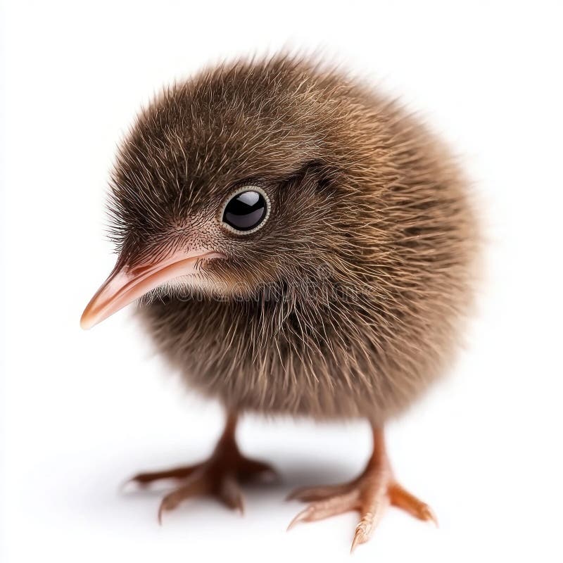 Fluffy Kiwi Chick Portrait stock image. Image of standing - 367328813