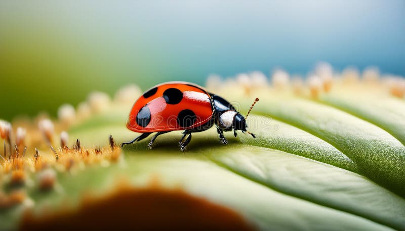 Close Up of a Small Ladybug Stock Image - Image of ladybug, colorful ...