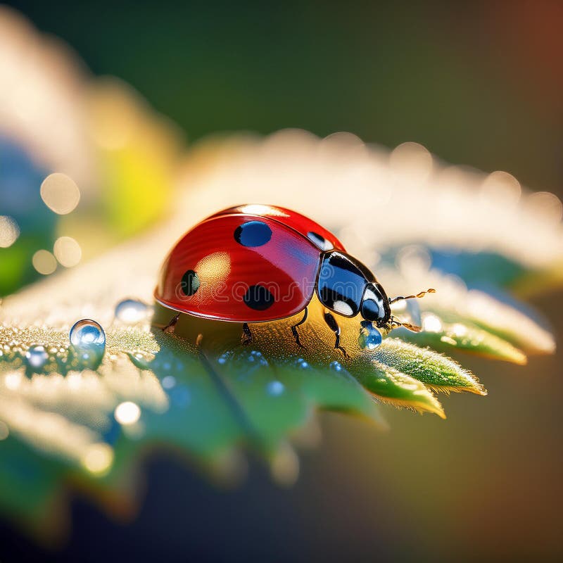 Close Up of a Small Ladybug Stock Image - Image of insect, cute: 355403597