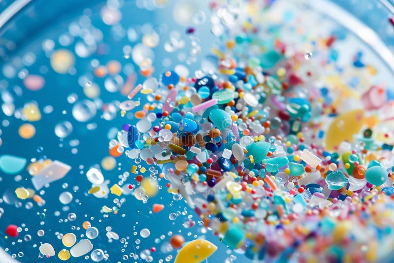 Close Up of Small Micro Plastic Particles in Petri Dish Stock ...