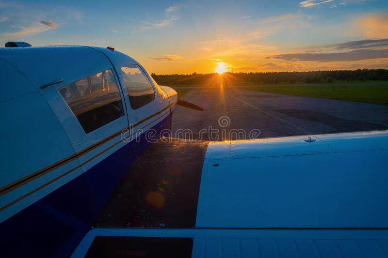 Parked Plane, Taking-off. Success. Concept. Stock Image - Image of ...