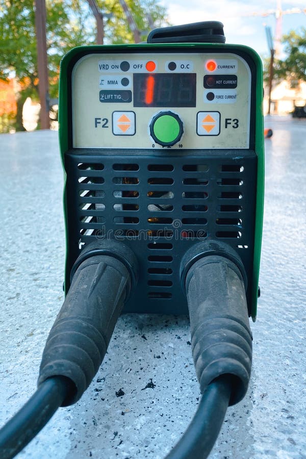 Close-up of a Small Portable Welding Machine. Electric Welding Stock ...