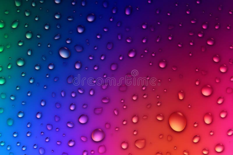 Close Up of Small Raindrops on Gradient Color Background Generative AI ...