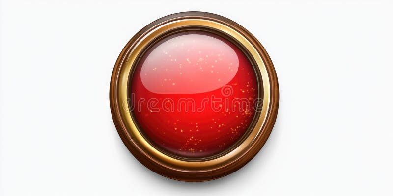 Red Button White Wall stock illustration. Illustration of decorative ...