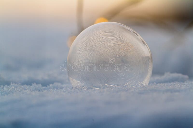 Freezing bubbles in winter stock photo. Image of changing - 138581036