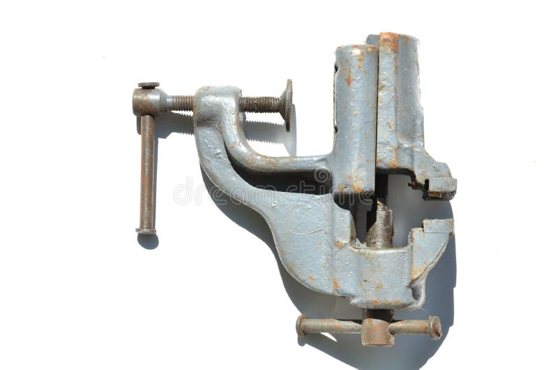 Close-up of a Small Soviet Vise. Stock Photo - Image of bumper, tool ...