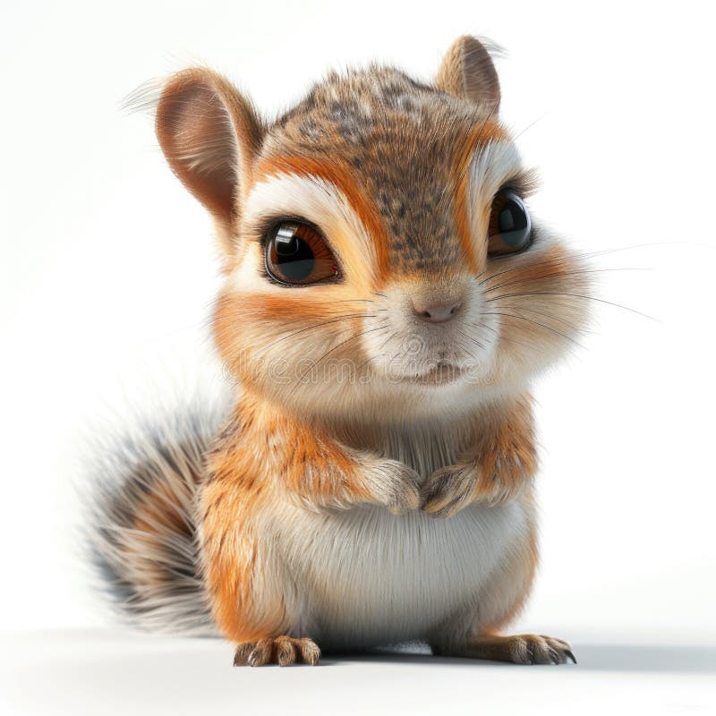 A Close Up of a Small Squirrel on a White Surface Stock Photo - Image ...