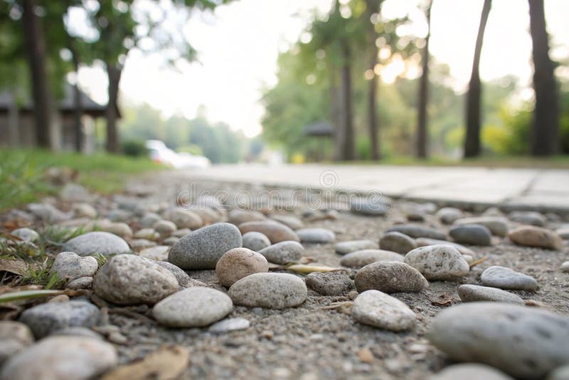 Close-Up of Small Stones on Natural Ground Stock Illustration ...