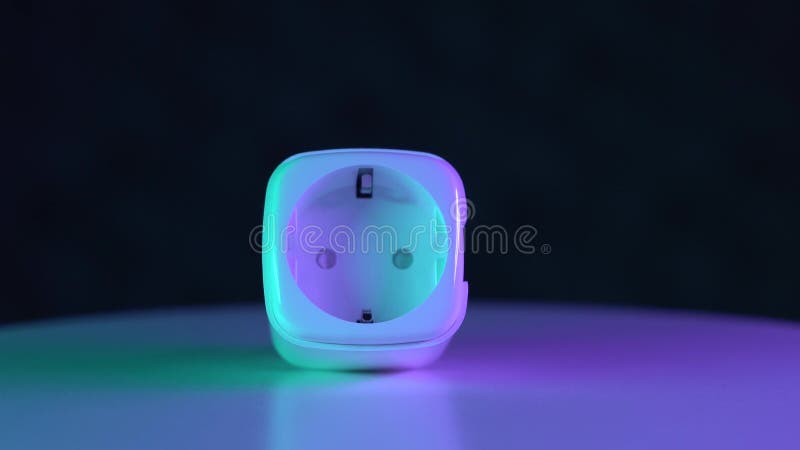 Close Up Smart Plug. 220V or 110V Wifi Socket Power Outlet White Table ...