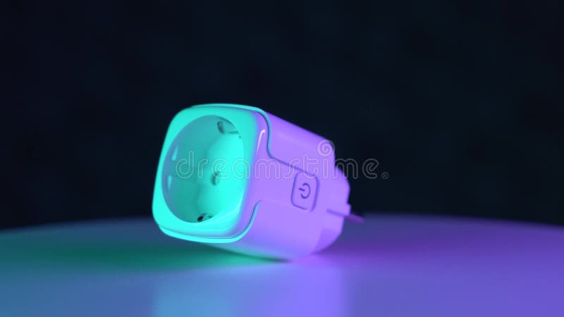 Close Up Smart Plug. 220V or 110V Wifi Socket Power Outlet White Table ...