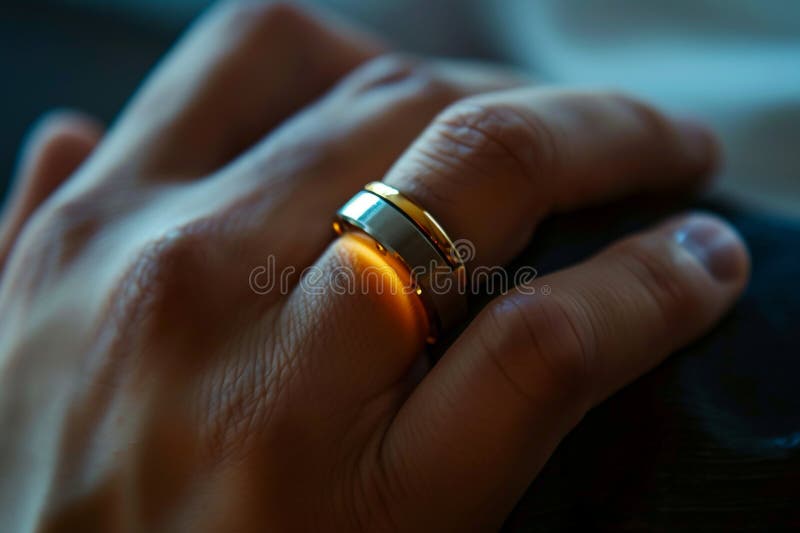 Closeup of a Smart Rings Technology Wearing the Future on Your Finger ...