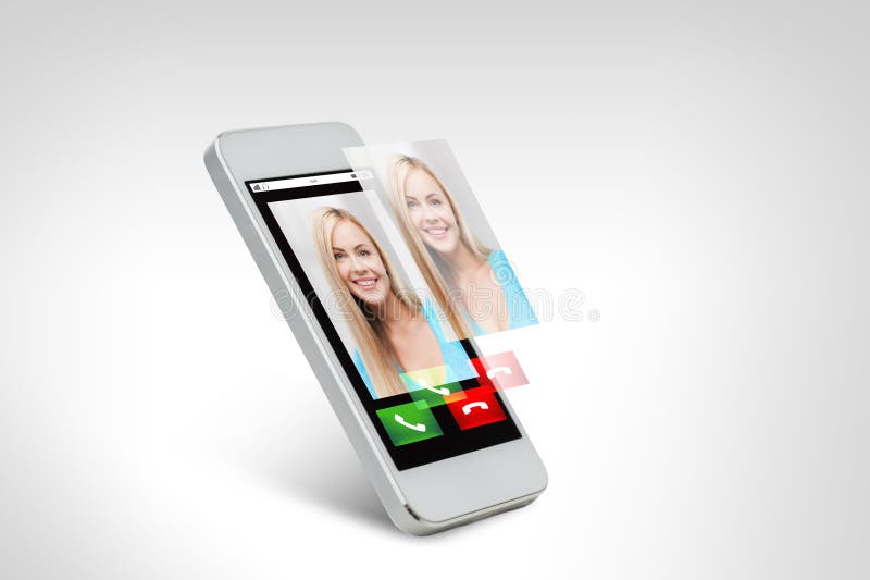 Incoming Call On Cellphone ISOLATED Stock Image - Image of computer ...