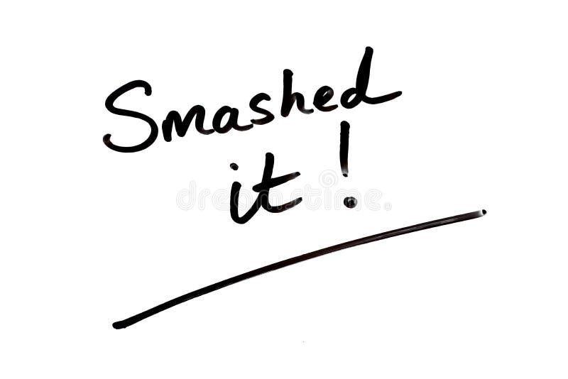 Smashed it stock illustration. Illustration of champions - 168764254