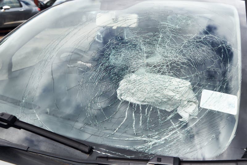 Smashed windscreen stock photo. Image of broken, damage - 56814712