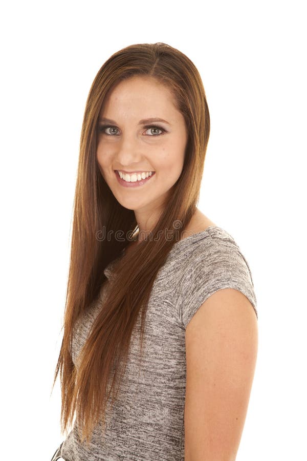 Close up smile gray stock image. Image of people, confident - 28467957