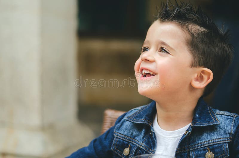 Close-up of Smiling Happy Child Stock Photo - Image of childhood ...