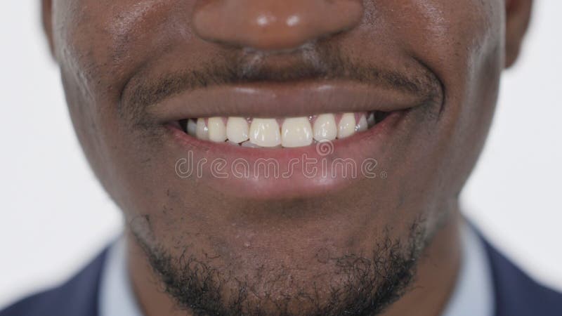 Close Up of Smiling Lips of African Man Stock Photo - Image of mouth ...