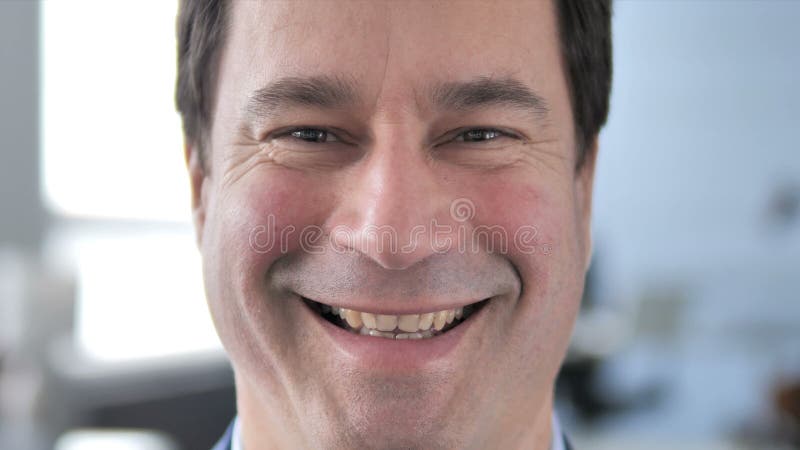 Close Up of Smiling Man Face Stock Footage - Video of business ...