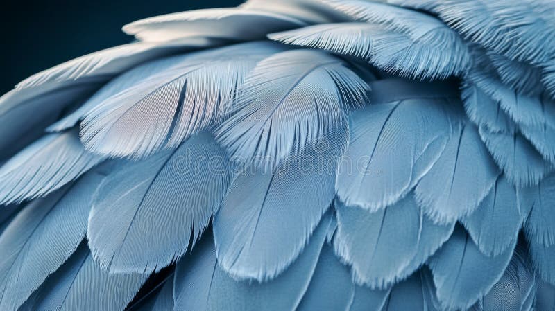 A Close-up of Smooth Blue Bird Feathers Stock Illustration ...