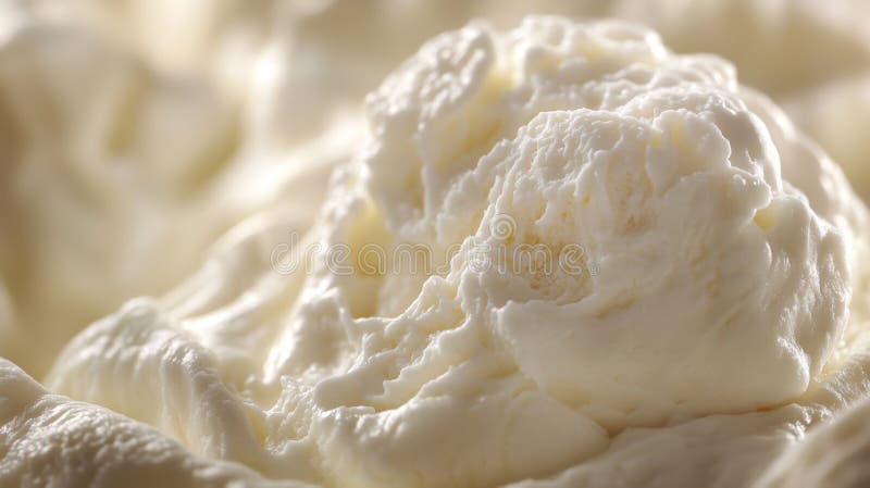 Close-up of Smooth, Creamy Vanilla Ice Cream Stock Illustration ...