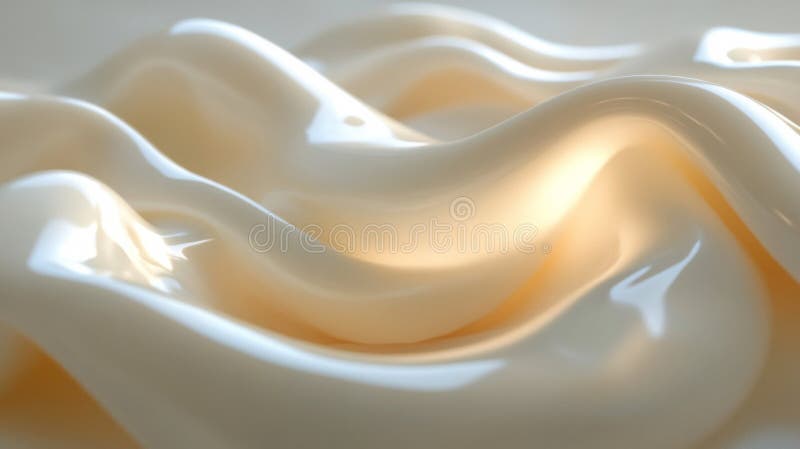 Close-up of Smooth Creamy Wave Texture Background Stock Illustration ...