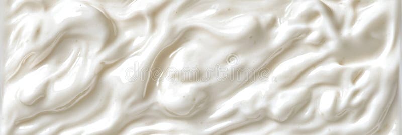 Close Up of Smooth and Creamy White Yogurt, Texture Background with a ...