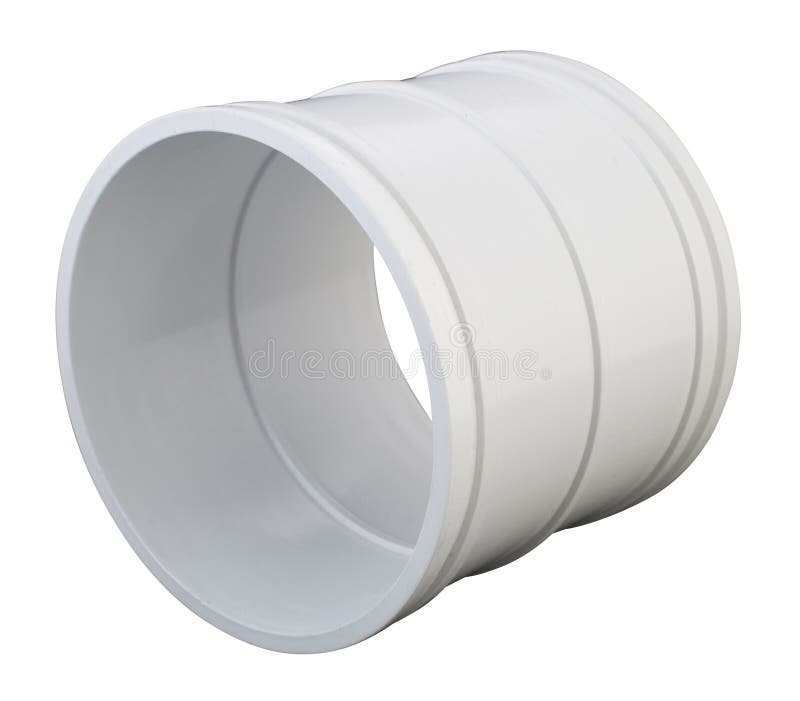 Close-Up of Smooth Plastic Pipe Coupling for Ventilation,PVC Coupling ...