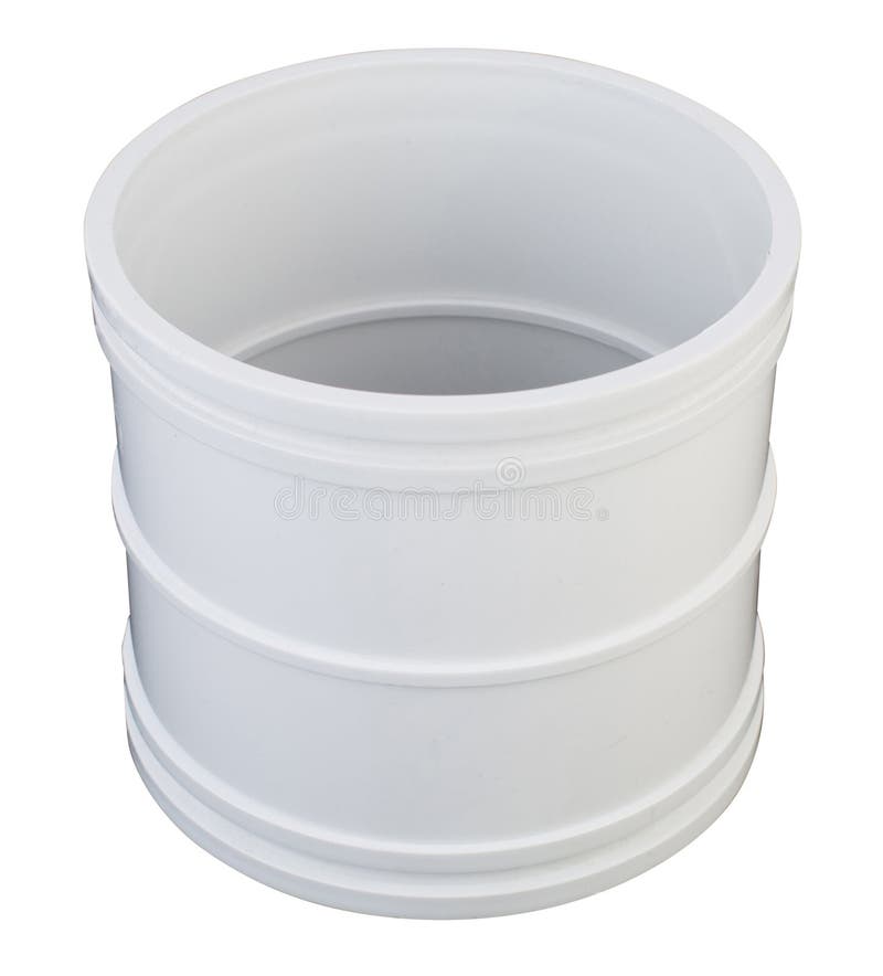 Close-Up of Smooth Plastic Pipe Coupling for Ventilation,PVC Coupling ...
