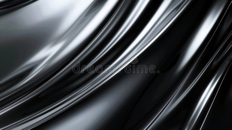 Close-Up of Smooth Reflective Metal Surface Stock Illustration ...