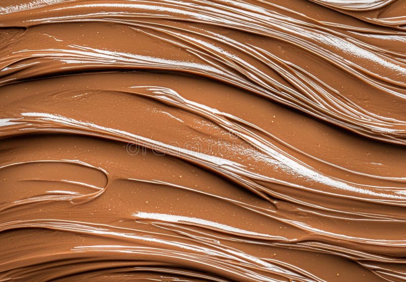 Close-up of Smooth, Shiny Chocolate Spread. Stock Illustration ...