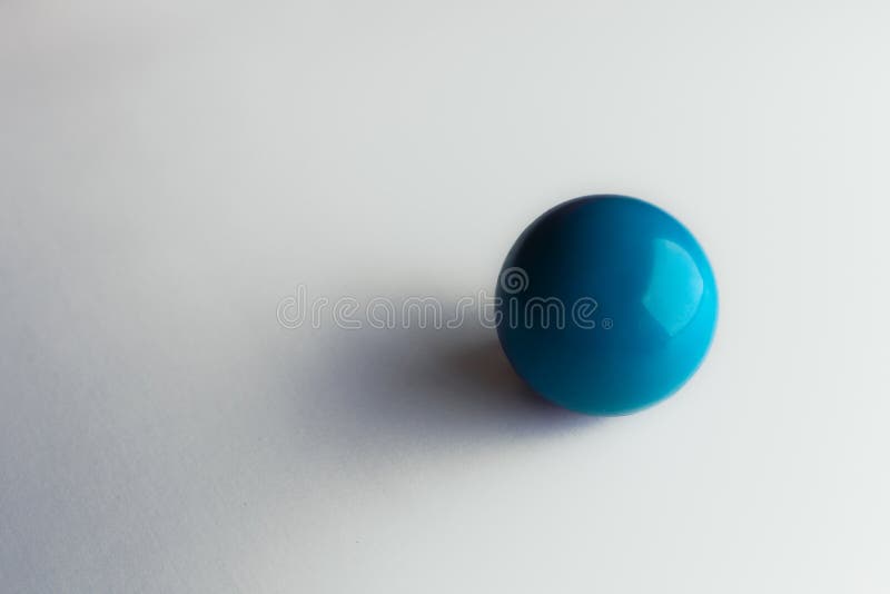 Close-up of a Smooth Solid Shiny Blue Ball Graphic Element Isolated on ...