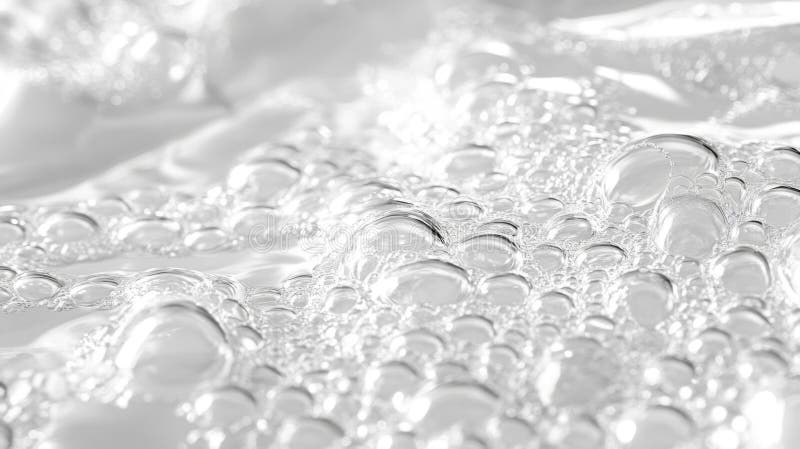 Close-up of a Smooth Surface Covered in Water Bubbles Stock ...