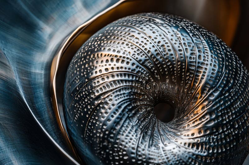 A Close-up of a Snail S Shell Showing Intricate Spiral Patterns Stock ...